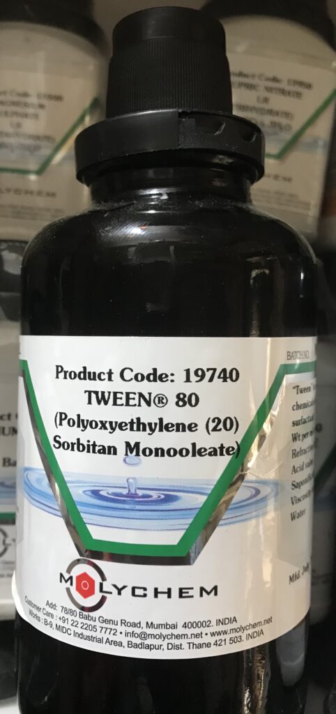 Tween 80 500ml - LABSTORES.NG